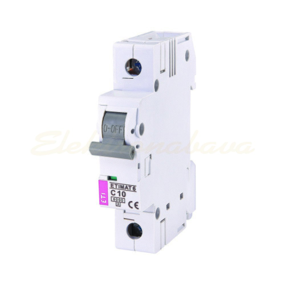 Inštalacijski odklopnik ASTI ETIMAT 6 6kA C 10A 1P [002141514] | Elektronabava B2B