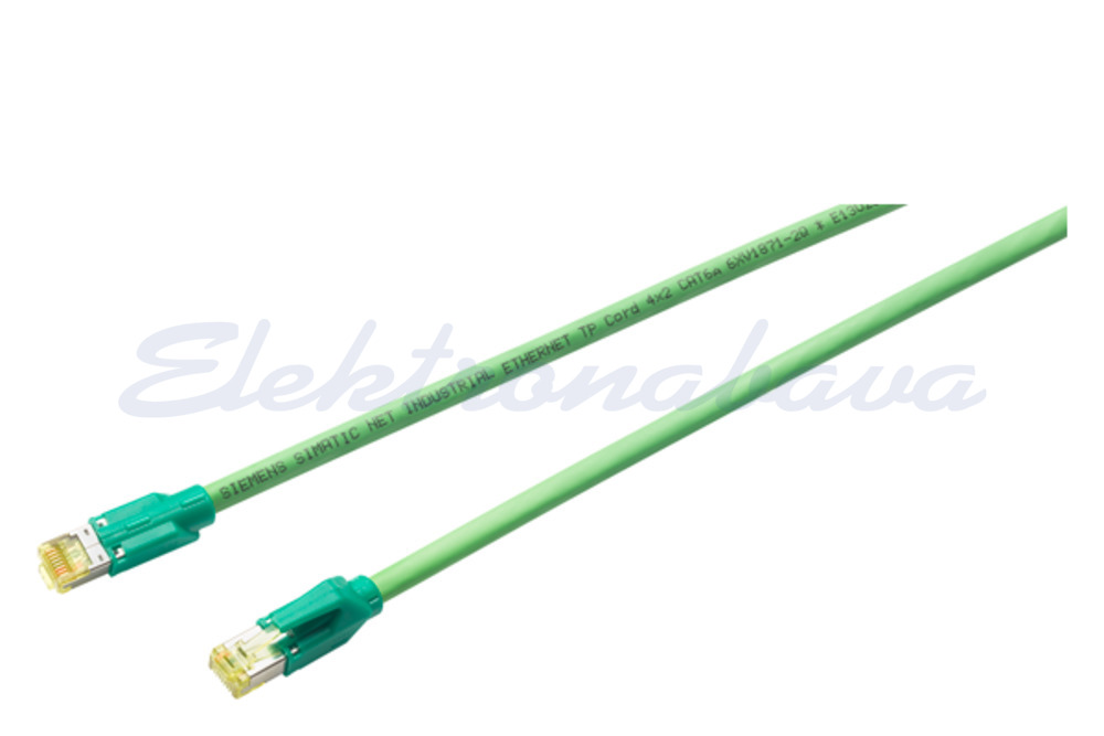 SIMATIC NET TP CORD RJ45/RJ45 CAT 6A, TP CABLE 4X2 L=2m [6XV1870-3QH20 ...